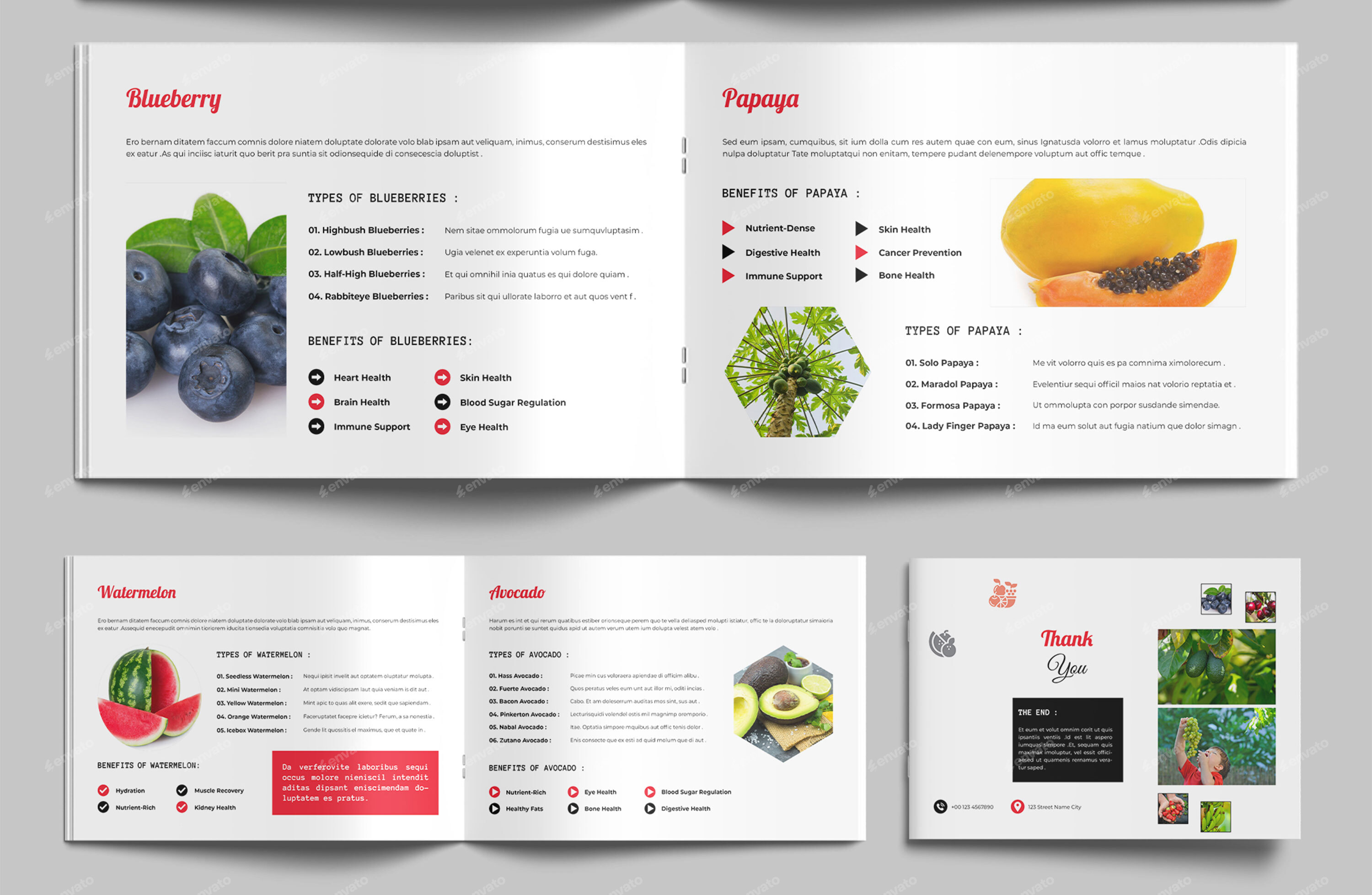 Various Fruits Benefits Layout, Print Templates | GraphicRiver