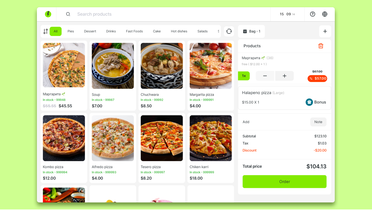 Foodyman - Restaurant Self-ordering KIOSK App (iOS, Android) by githubit