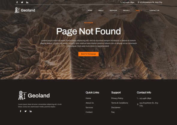 Geoland - Land Surveying & Digital Mapping Elementor Template Kit by ...