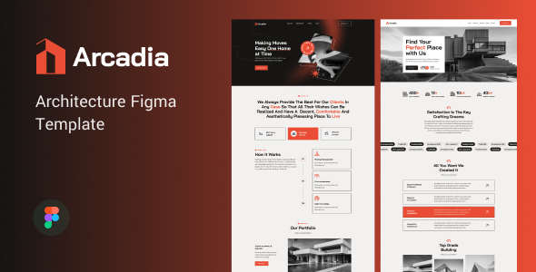 Arcadia - Architecture Figma Template by Mugli | ThemeForest