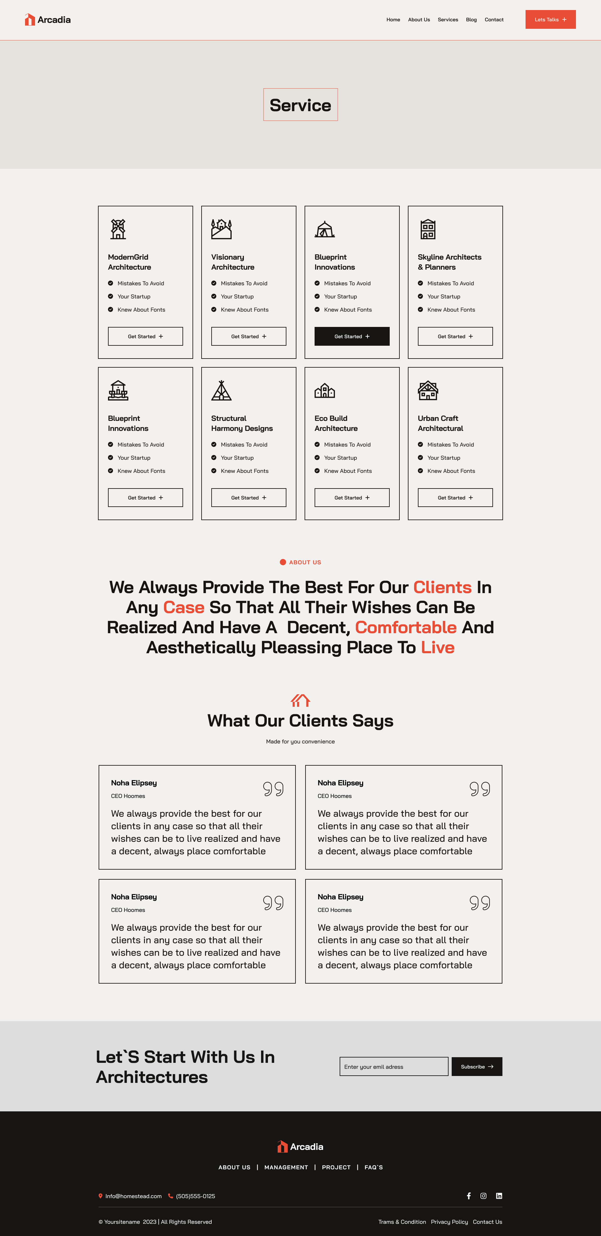 Arcadia - Architecture Figma Template by Mugli | ThemeForest