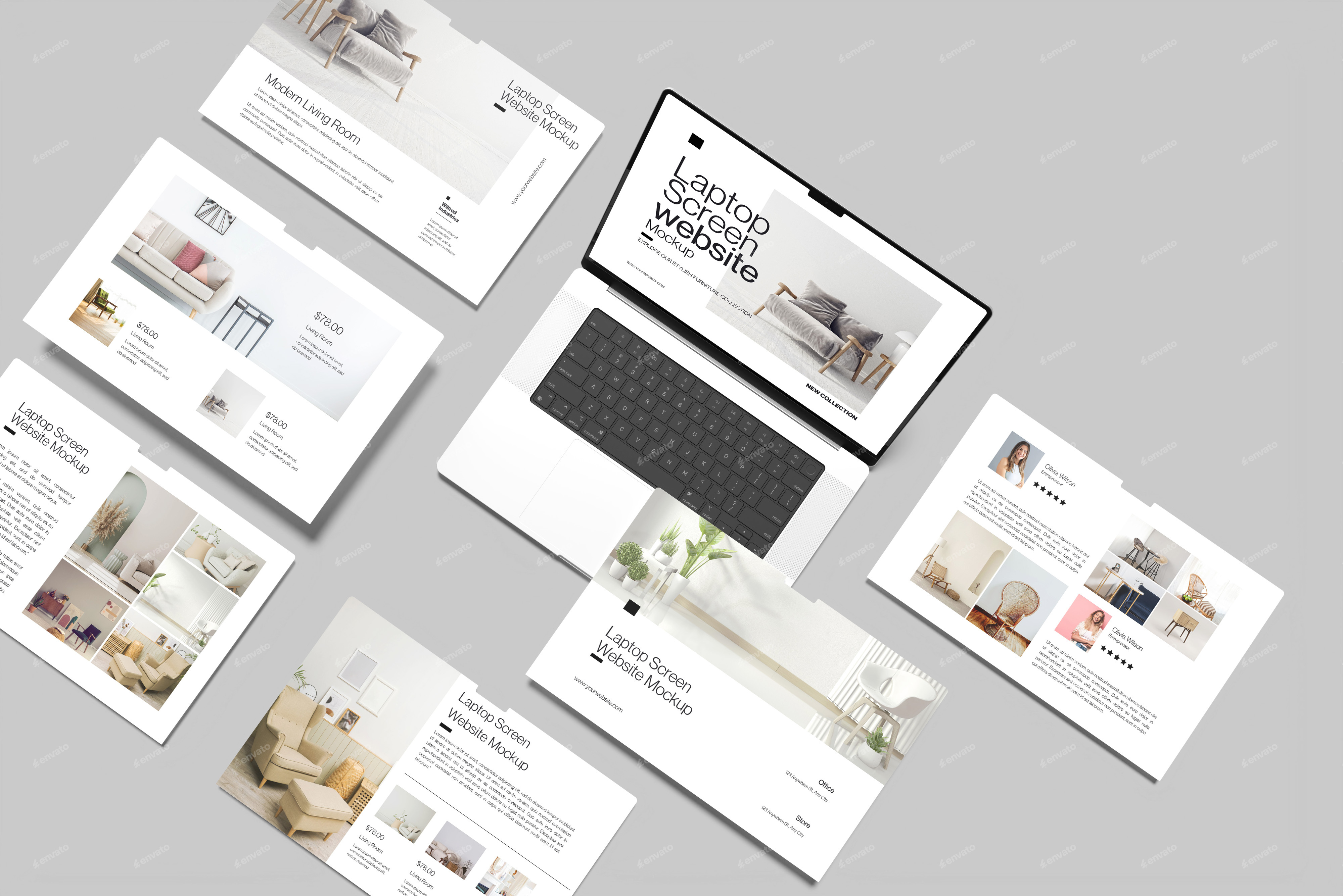 Laptop Screen Website Mockup, Graphics | GraphicRiver