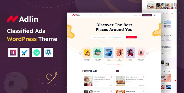 Adlin - Classified Ads Listing Elementor WordPress Theme by EnvyTheme