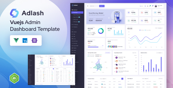 Adlash - Vuejs Admin Dashboard Template by EnvyTheme | ThemeForest