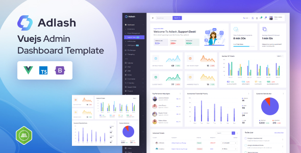 Adlash - Vuejs Admin Dashboard Template by EnvyTheme | ThemeForest