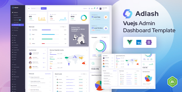 Adlash - Vuejs Admin Dashboard Template by EnvyTheme | ThemeForest