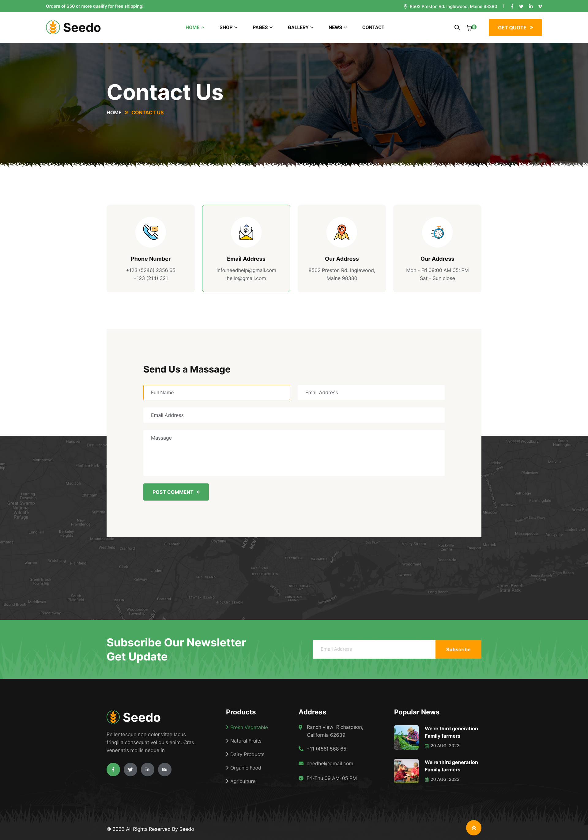 Seedo - Agriculture & Organic Farm Figma Template by onertheme ...
