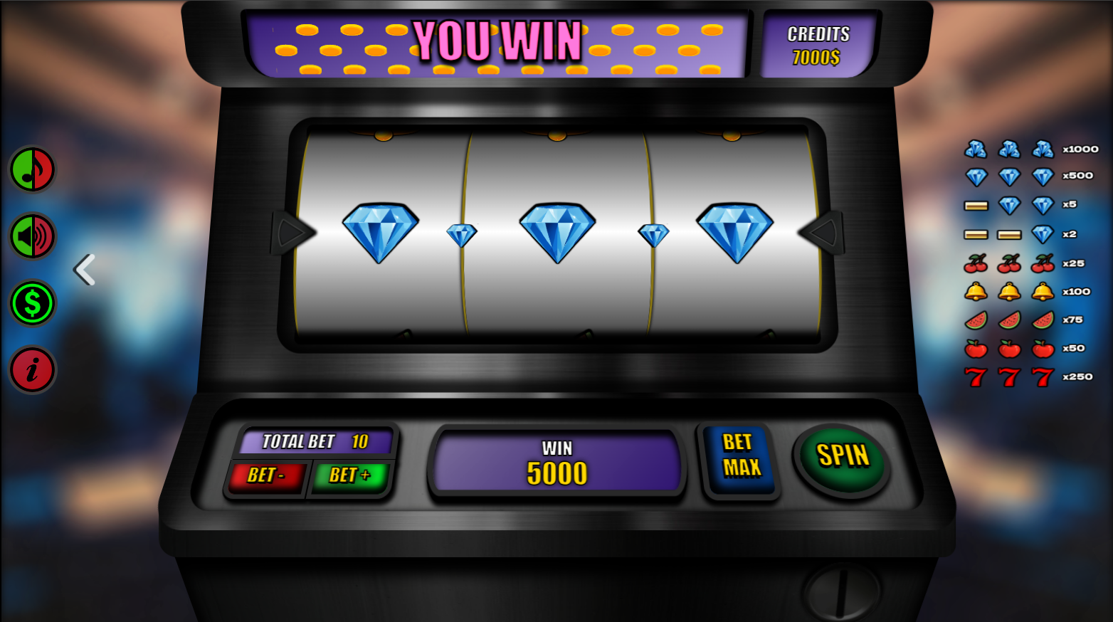 Slot Machine - HTML5 Casino Game by ximroy | CodeCanyon