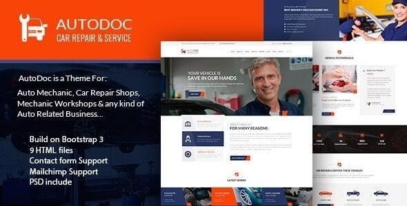 AutoDoc - Car Repair Mechanic HTML Template by Templines | ThemeForest