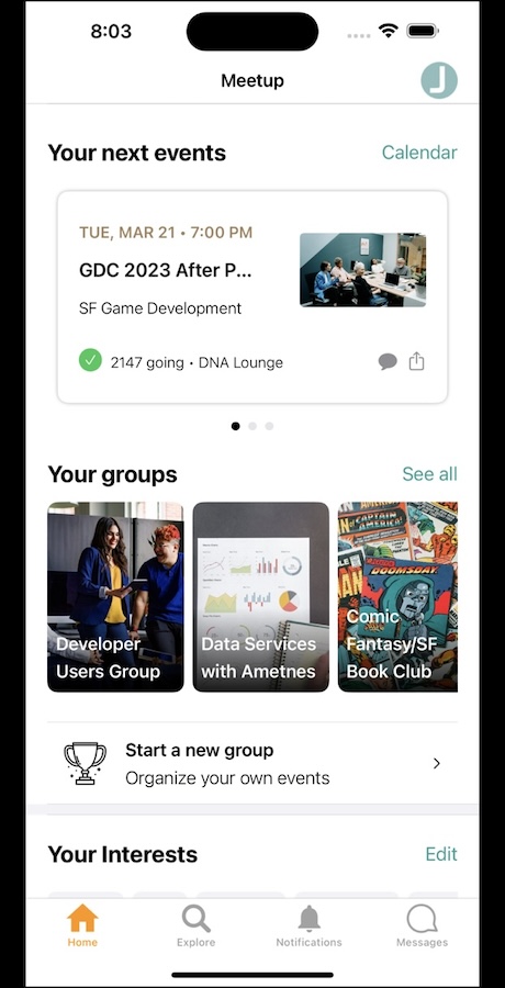 Meetup App Clone UI Template by knobapps | CodeCanyon