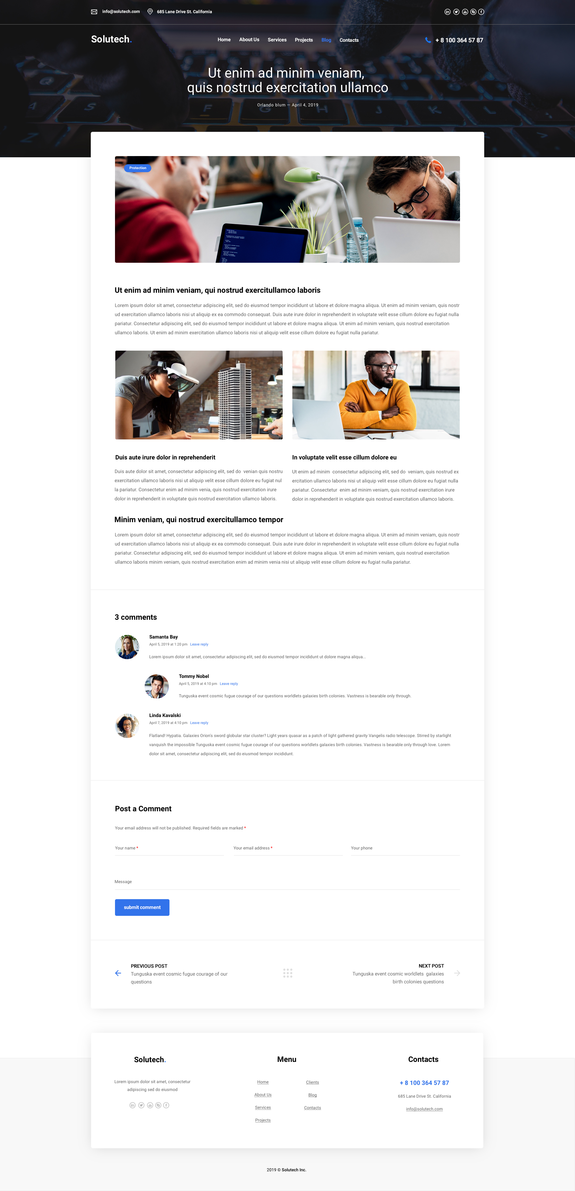 Solutech - Cyber Security PSD Template by pix-theme | ThemeForest