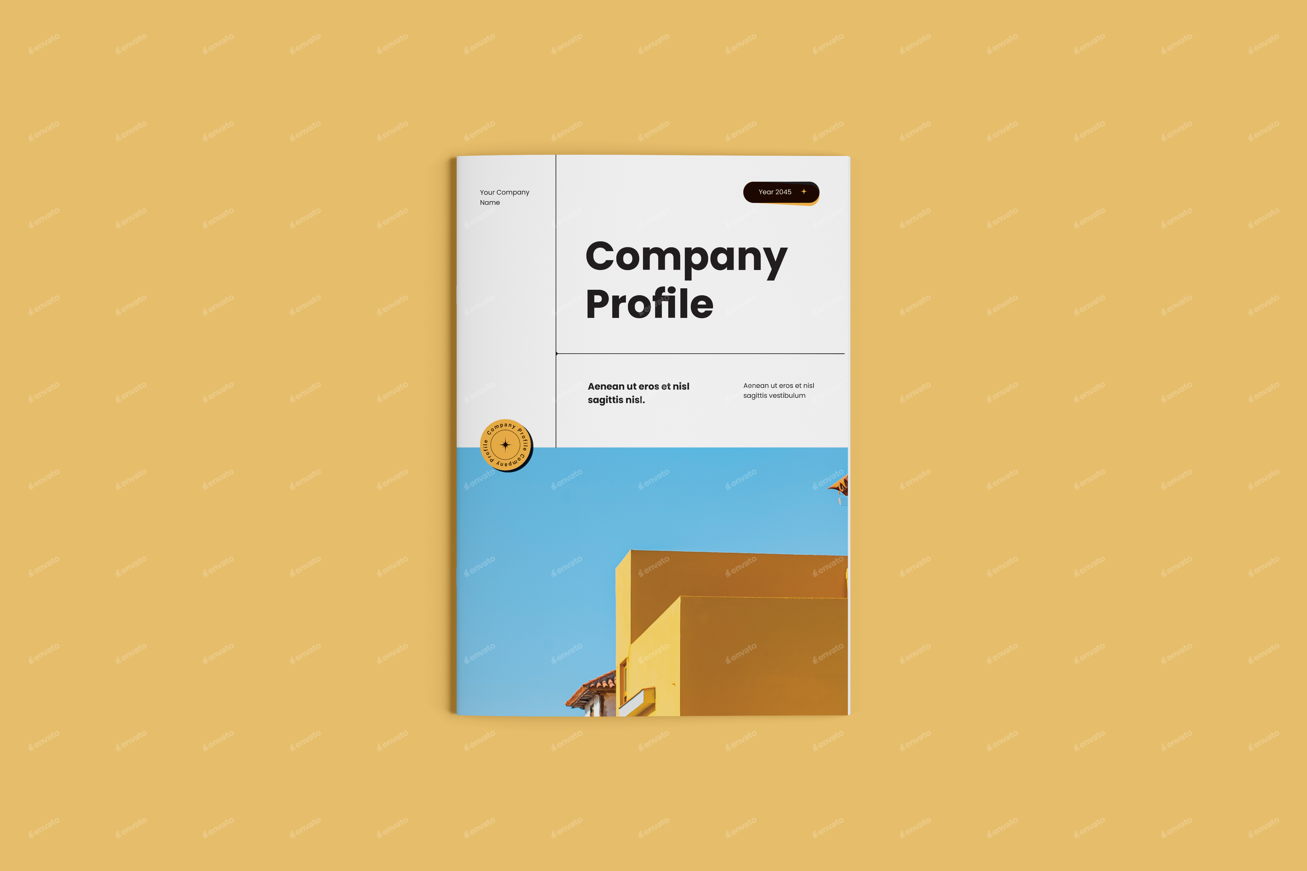 White Orange Minimalist Real Estate Company Profile Indesign, Print ...