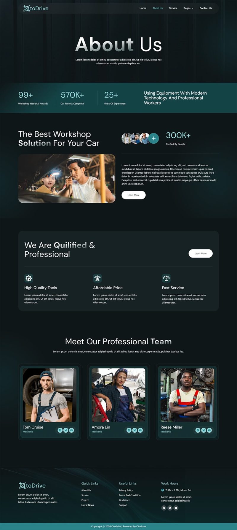 Otodrive - Modern Car Workshop Elementor Template Kit by Kitpro ...