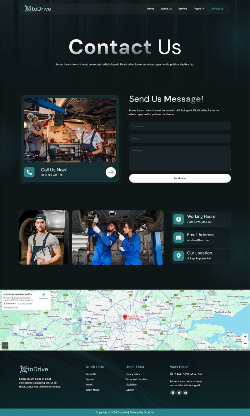 Otodrive - Modern Car Workshop Elementor Template Kit by Kitpro | ThemeForest
