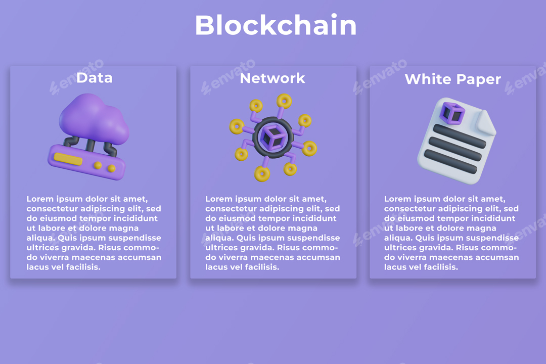 3D Blockchain Icons, Icons | GraphicRiver