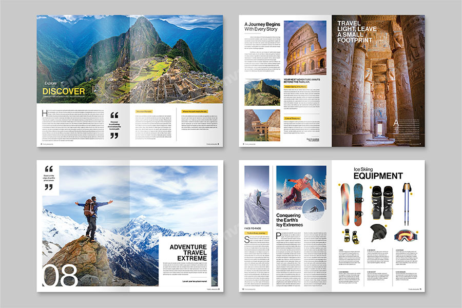 Travel Magazine Template, Print Templates | GraphicRiver