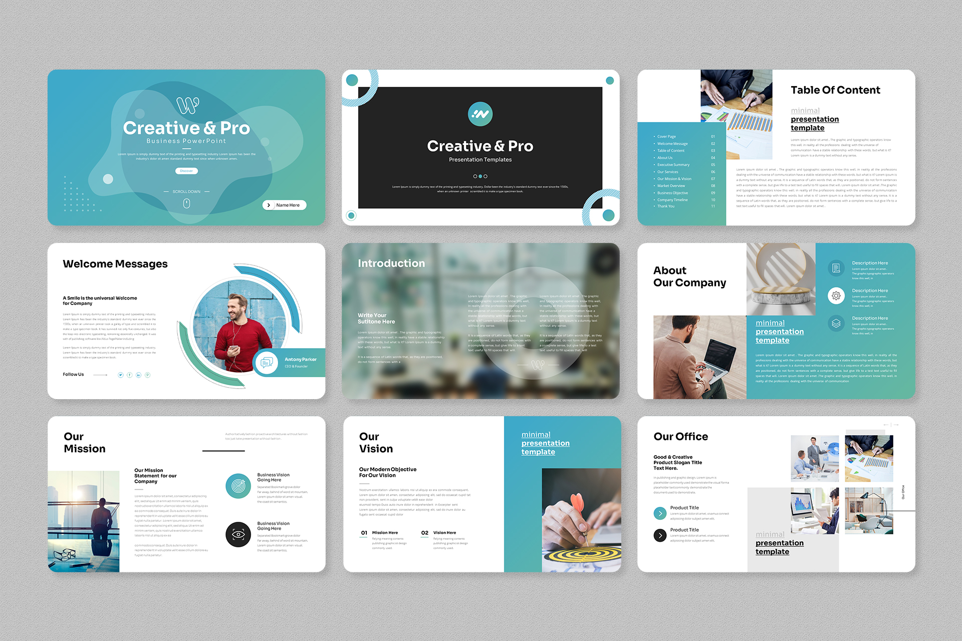 Creative Pro Google Slides Presentation Template, Presentation Templates
