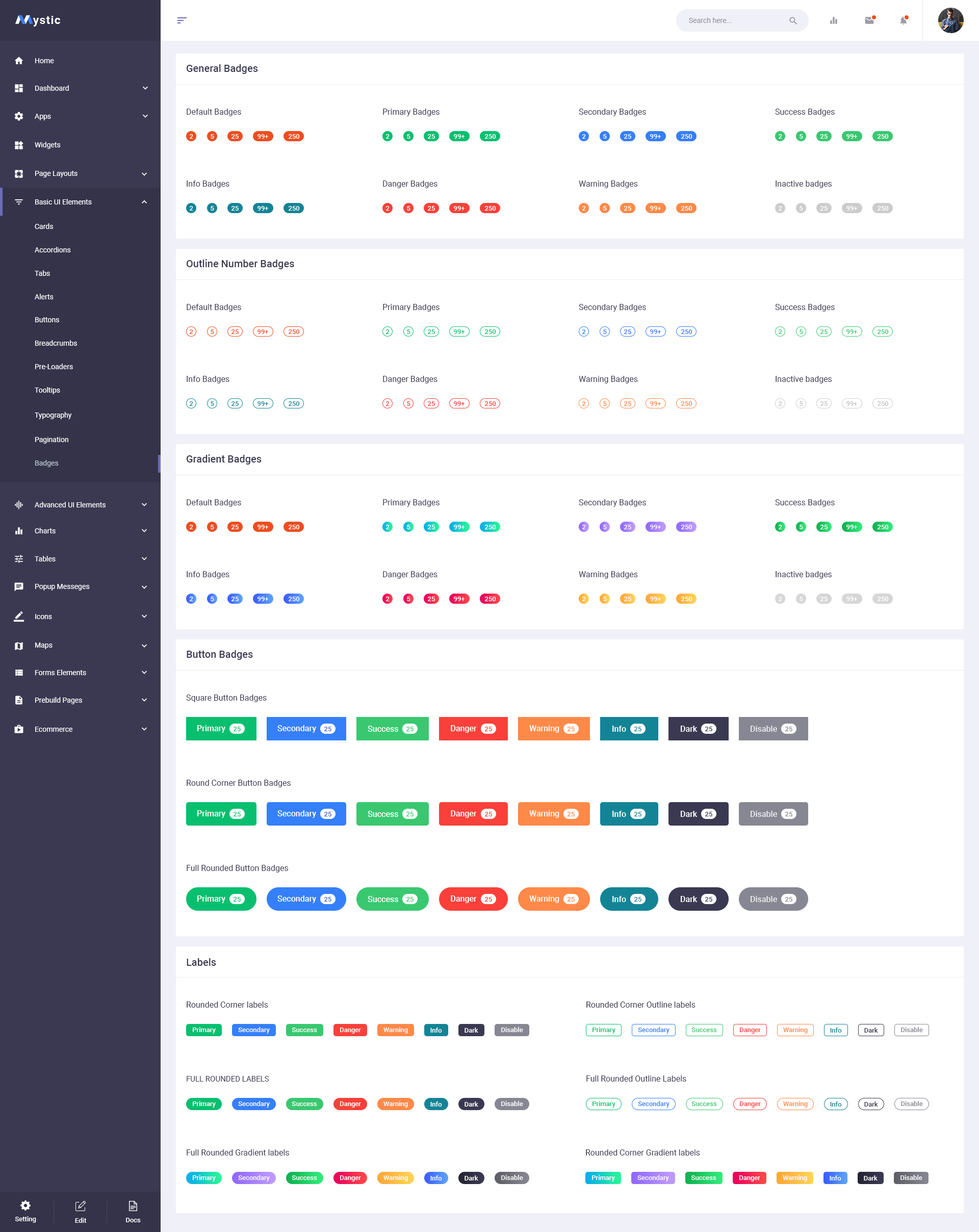 Mystic | Admin Dashboard XD Template by metropolitantheme | ThemeForest