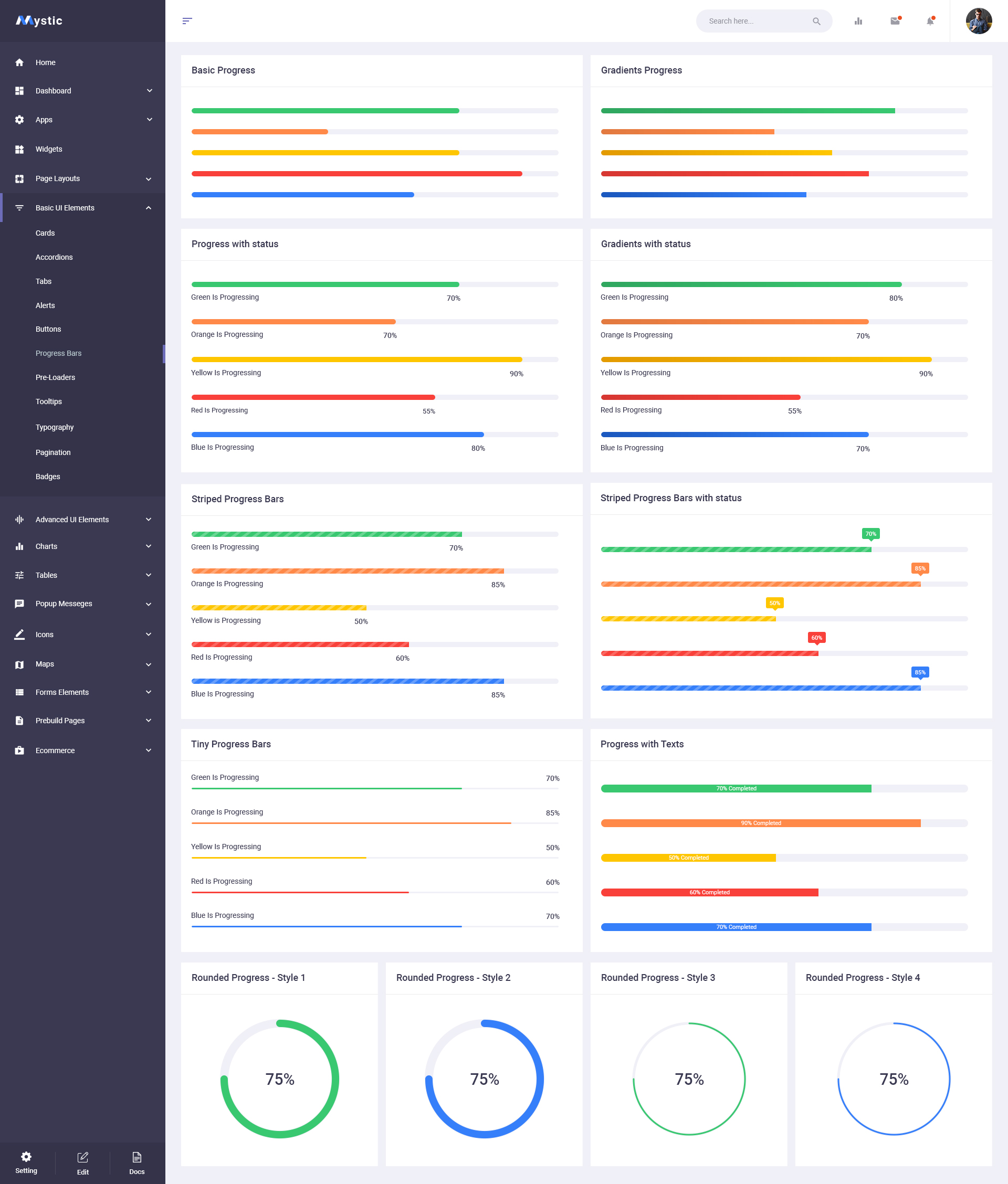 Mystic | Admin Dashboard XD Template by metropolitantheme | ThemeForest