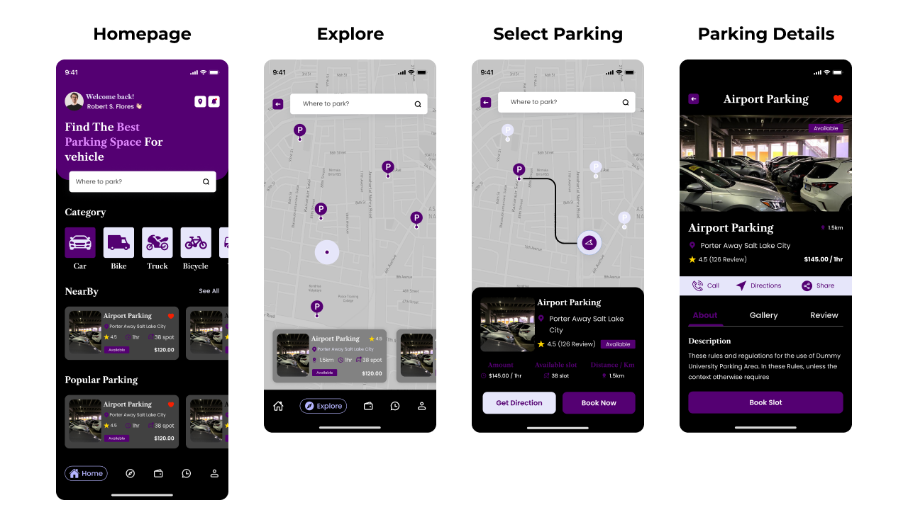Quik Parc | Parking Mobile App | React Native Expo Template by codeforge0