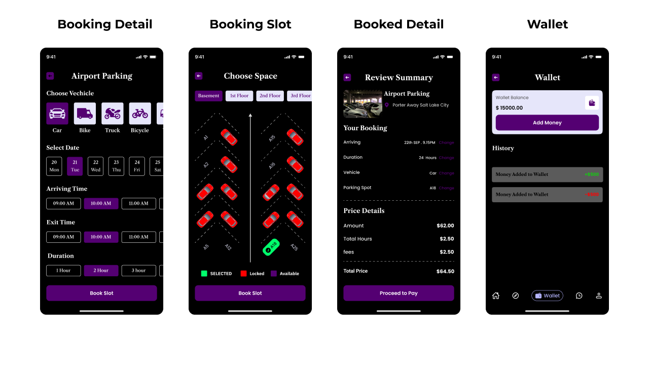 Quik Parc | Parking Mobile App | React Native Expo Template by codeforge0