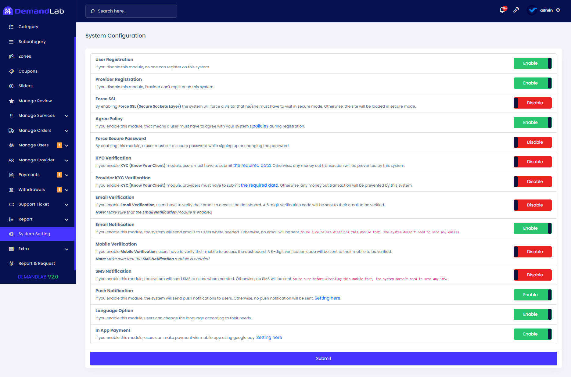 DemandLab - Multivendor Home Service Platform | Flutter App + Admin ...