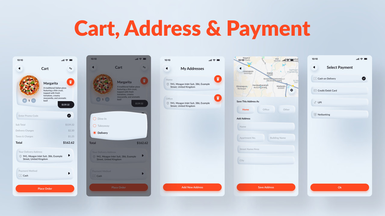 Cheesy Slice - eCommerce Pizza Ordering Flutter Mobile App Template for Pizza Shops | Android ...