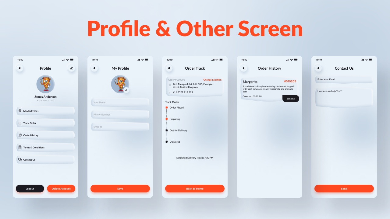 Cheesy Slice - eCommerce Pizza Ordering Flutter Mobile App Template for ...