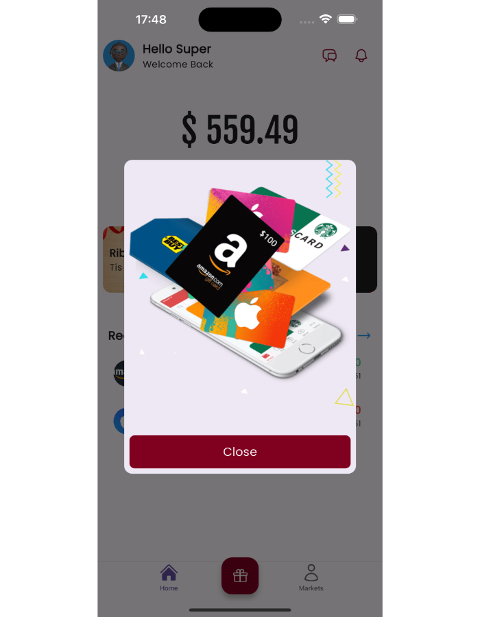 theGifta: Gift Card trading, Creating and Redeeming Flutter App and ...
