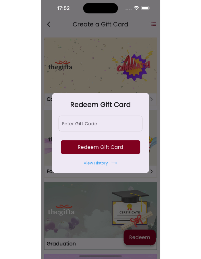 theGifta: Gift Card trading, Creating and Redeeming Flutter App and ...
