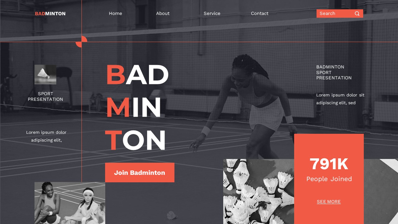 Badminton - Sport Powerpoint Templates, Presentation Templates ...