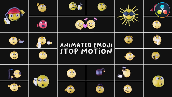 Animated Emoji Stop Motion | DaVinci Resolve, DaVinci Resolve Templates