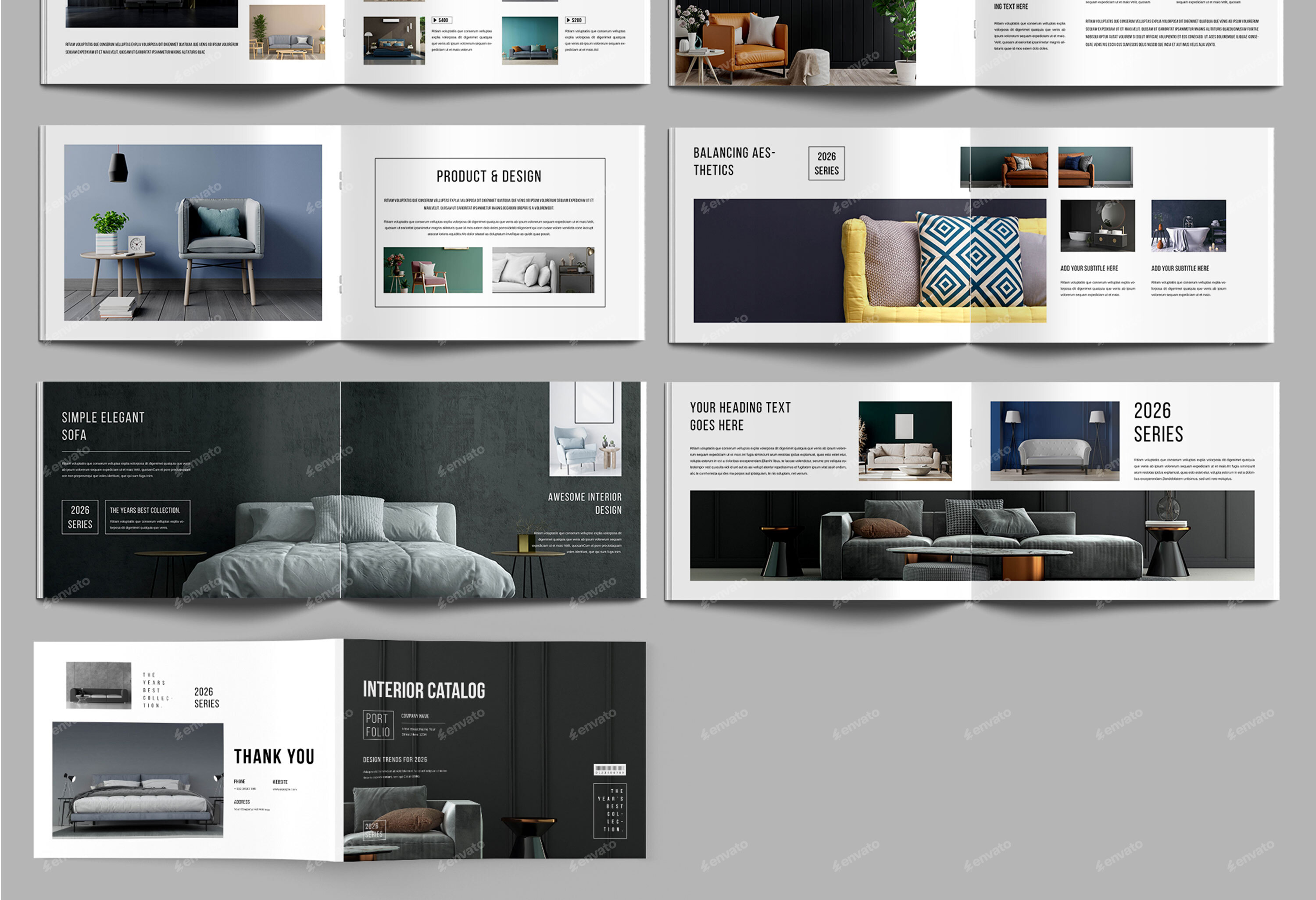 Interior Catalog Design Template Layout, Print Templates | GraphicRiver