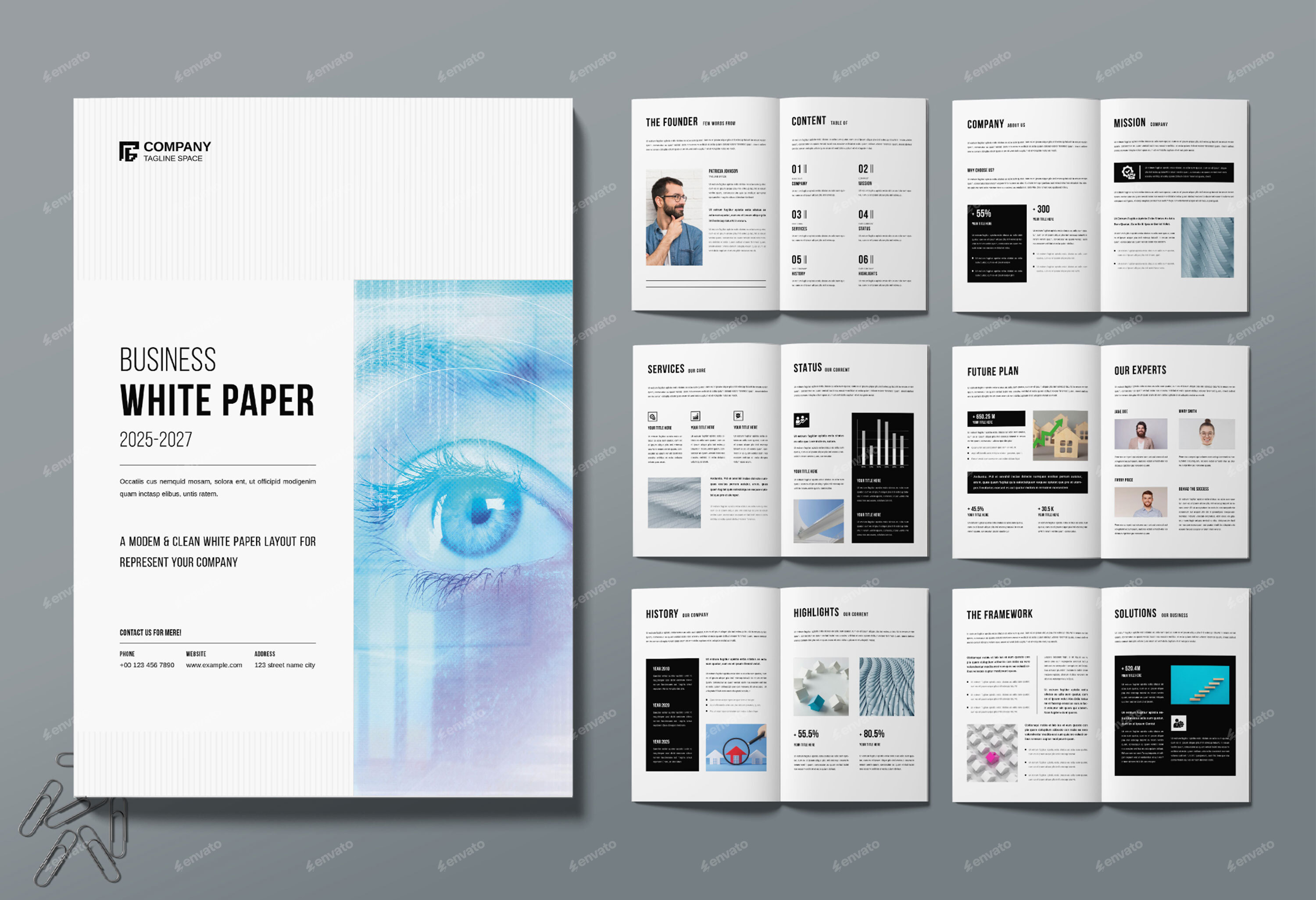 White Paper Layout Design Template, Print Templates | GraphicRiver