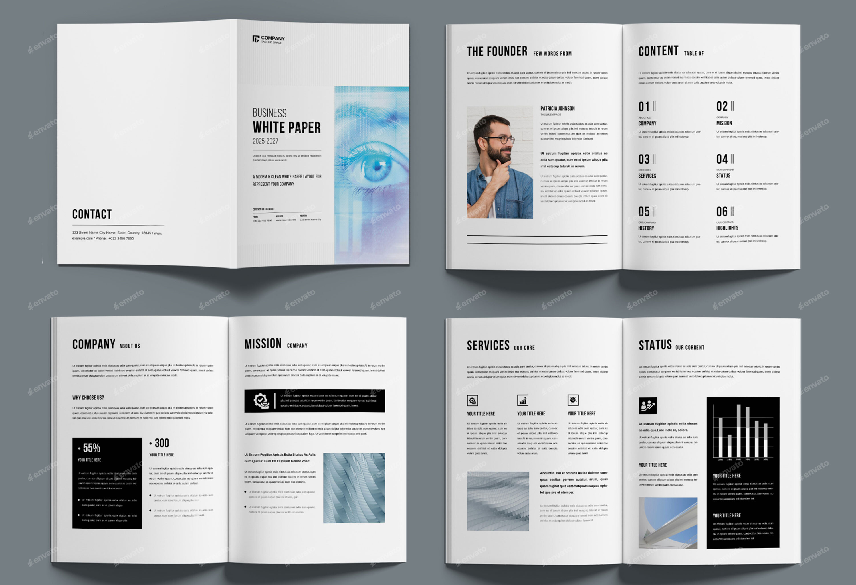 White Paper Layout Design Template, Print Templates | GraphicRiver