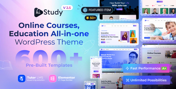 Education WordPress Theme | HiStudy by Rainbow-Themes | ThemeForest