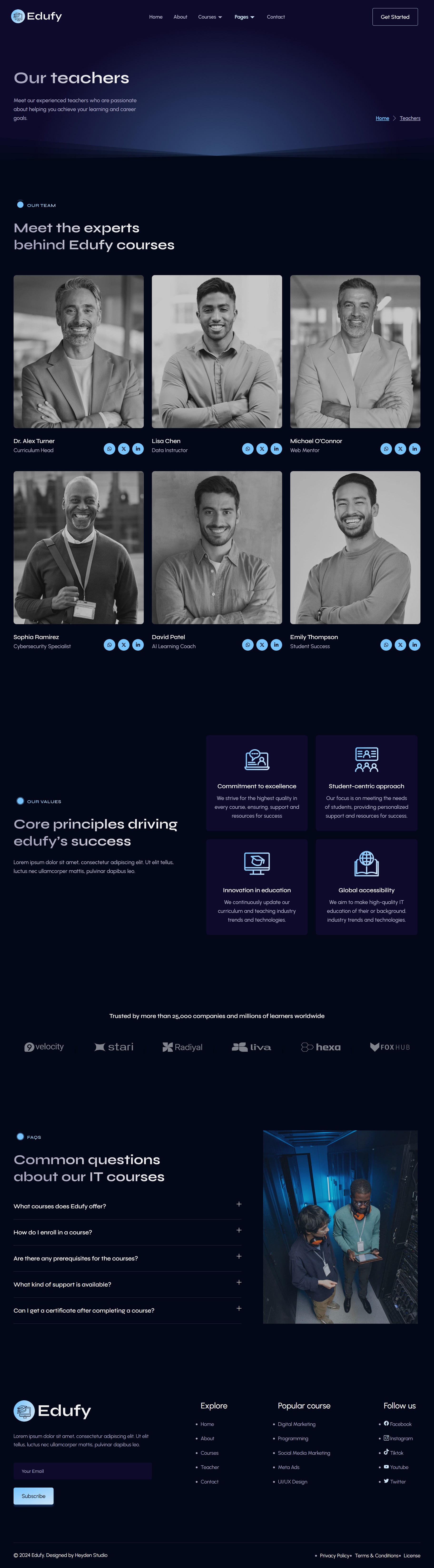 Edufy - IT Online Course & Education Elementor Template Kit by heydenstudio