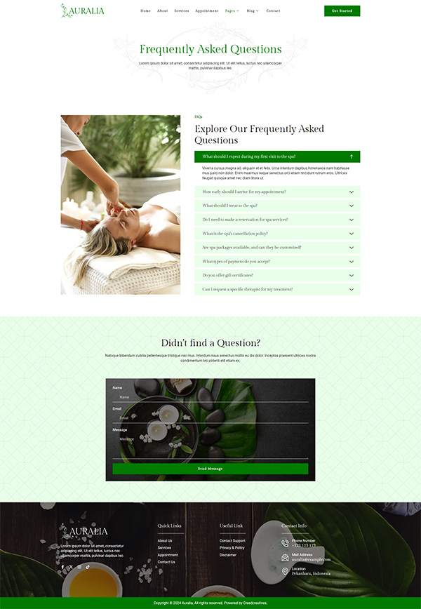Auralia - Spa & Wellness Elementor Pro Template Kit by creedcreatives
