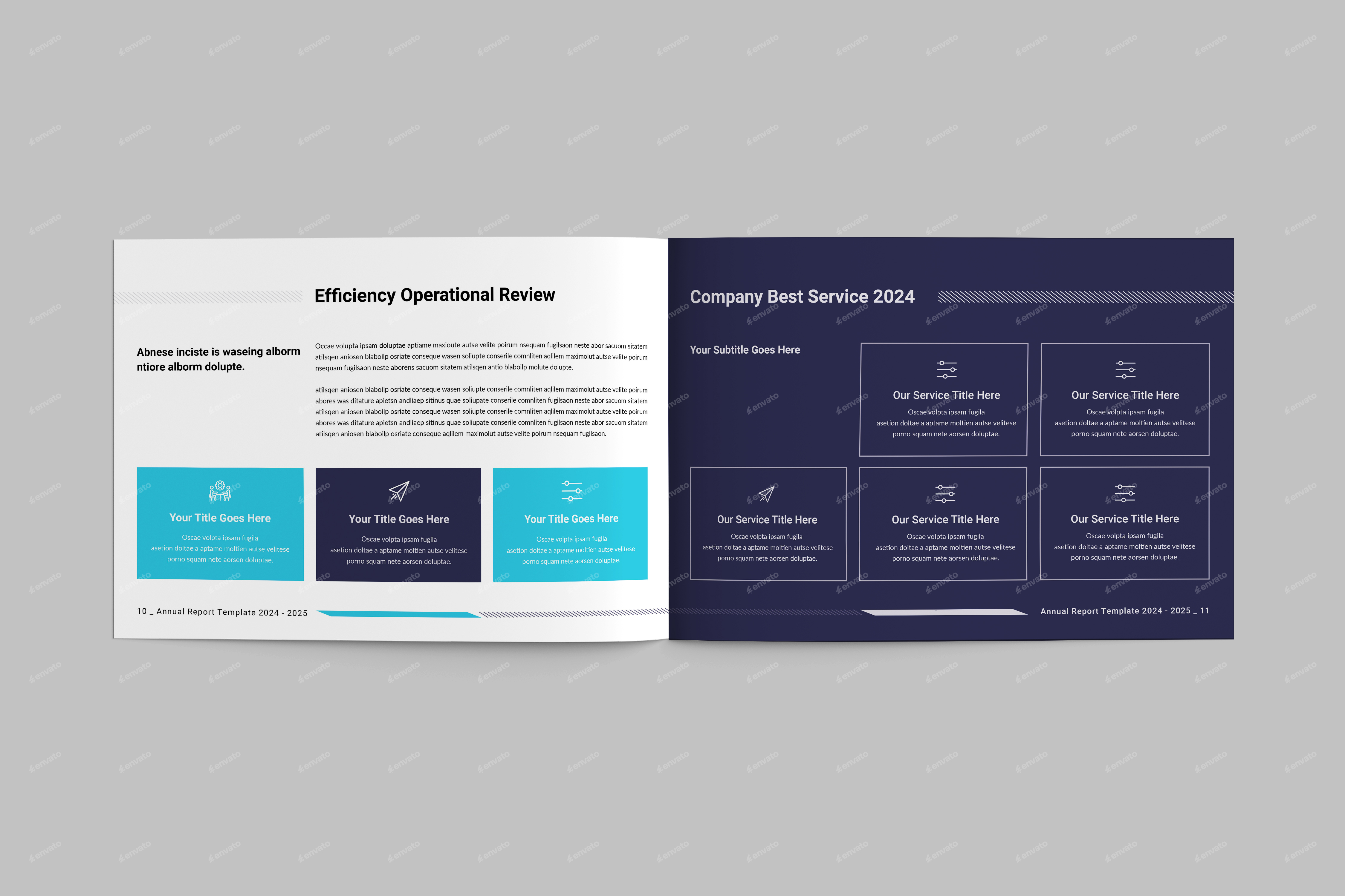 Annual Report Template Landscape, Print Templates | GraphicRiver