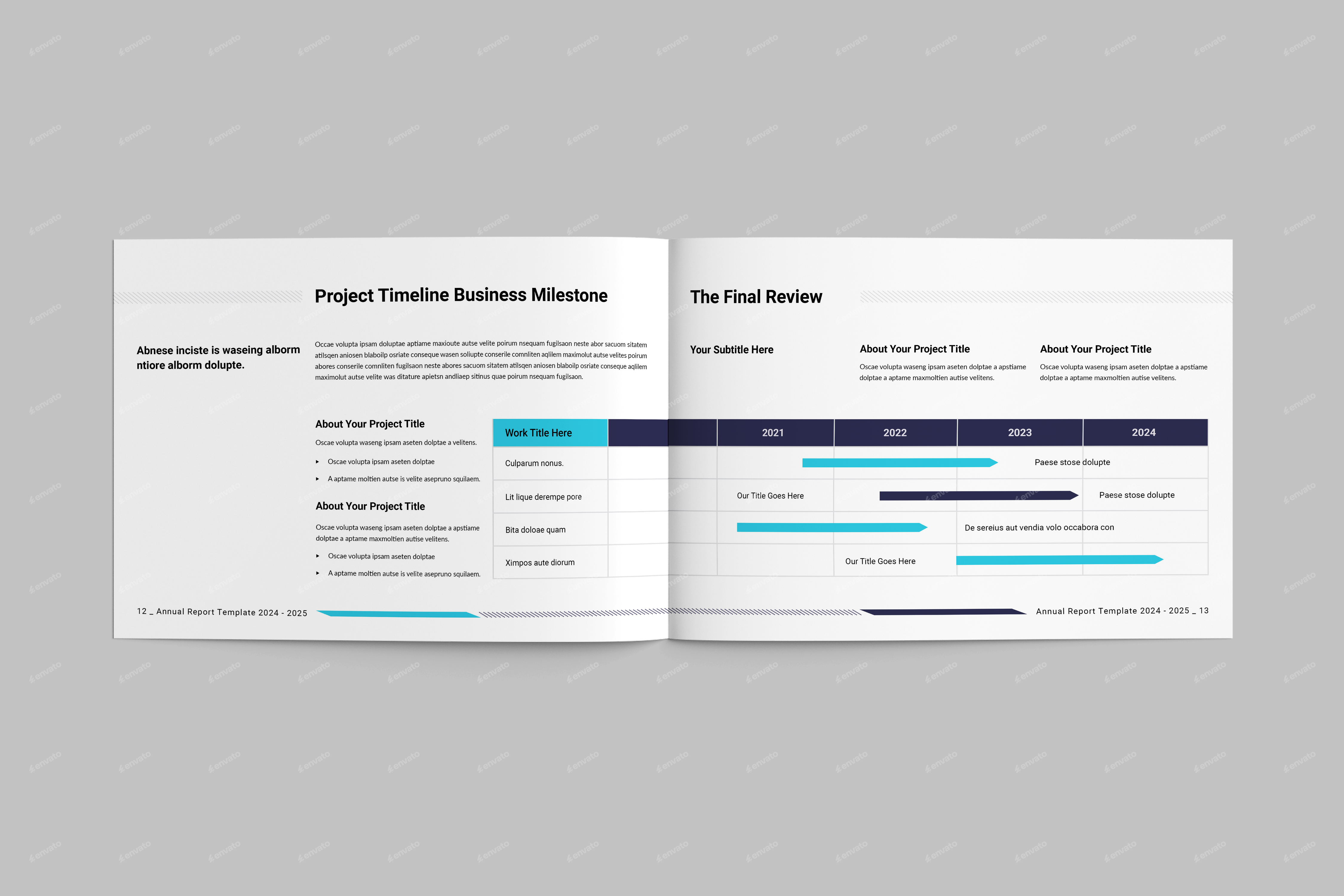 Annual Report Template Landscape, Print Templates | GraphicRiver