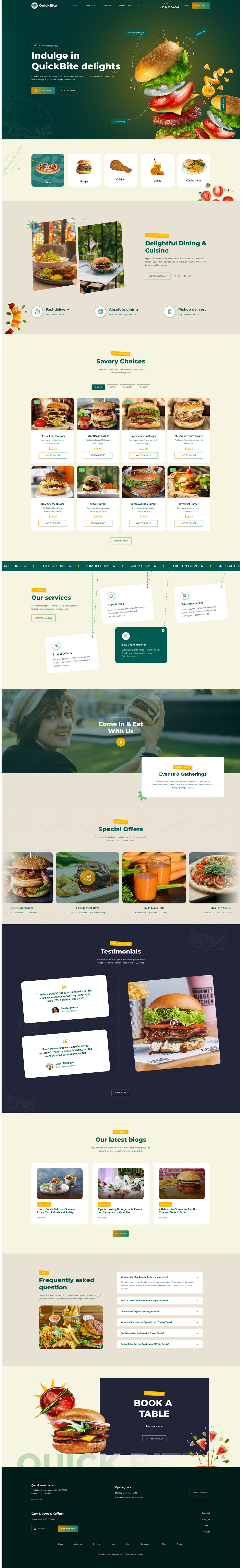 Quick Bite - Restaurant & Cafe Elementor Pro Template Kit by kaththeme