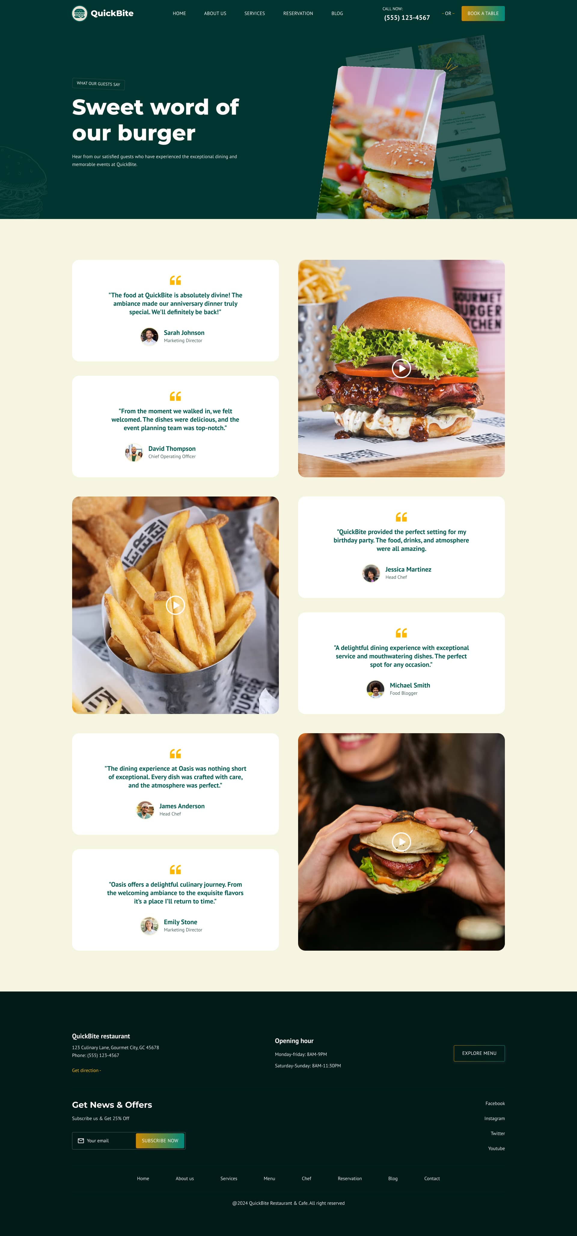 Quick Bite - Restaurant & Cafe Elementor Pro Template Kit by kaththeme