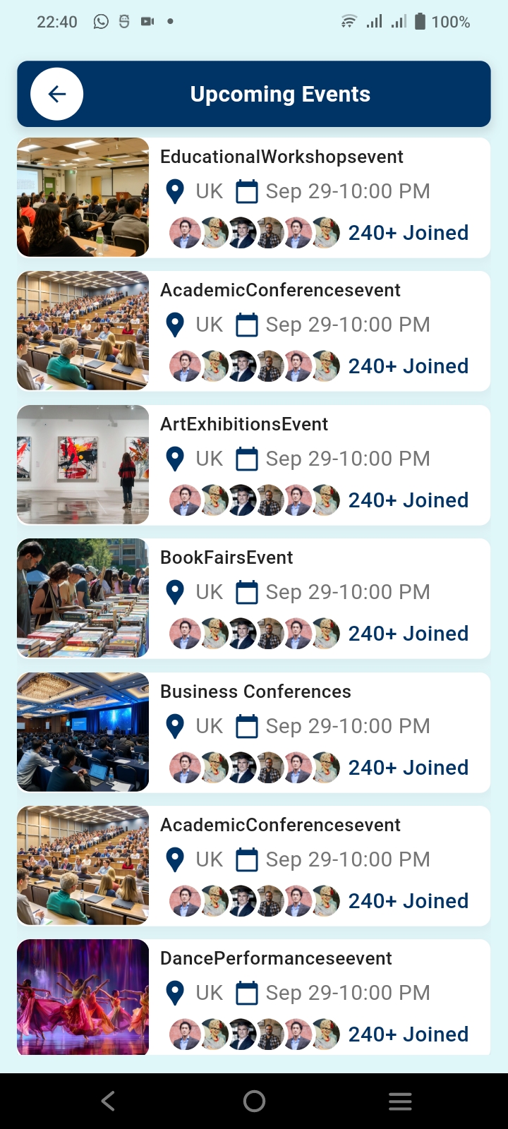 All Events Booking and Management Tickets Flutter App UI Template by ...