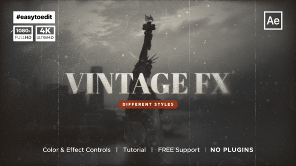 Vintage Fx Overlay, After Effects Project Files | VideoHive
