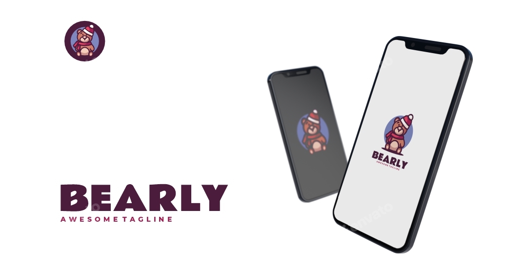 Bearly Mascot Cartoon Logo Template, Logo Templates | GraphicRiver