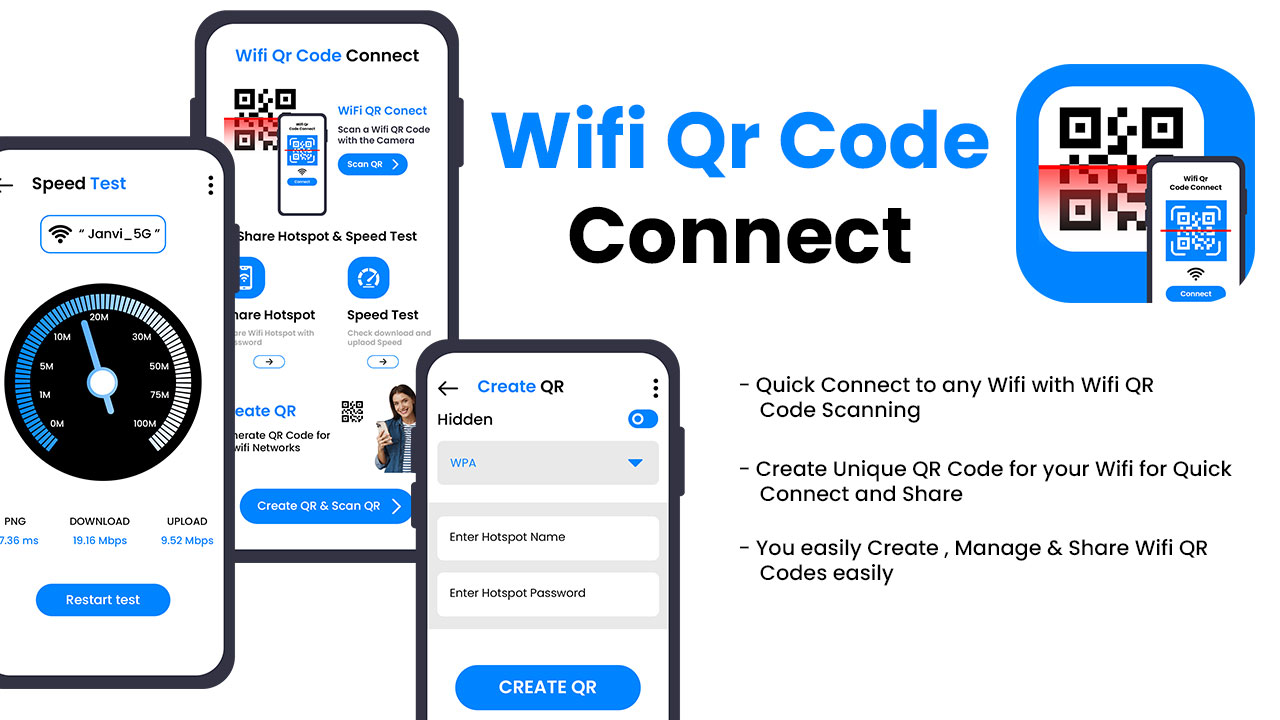 Wifi Qr Code Connect - Password Scanner - QR WiFi - Barcode Reader ...