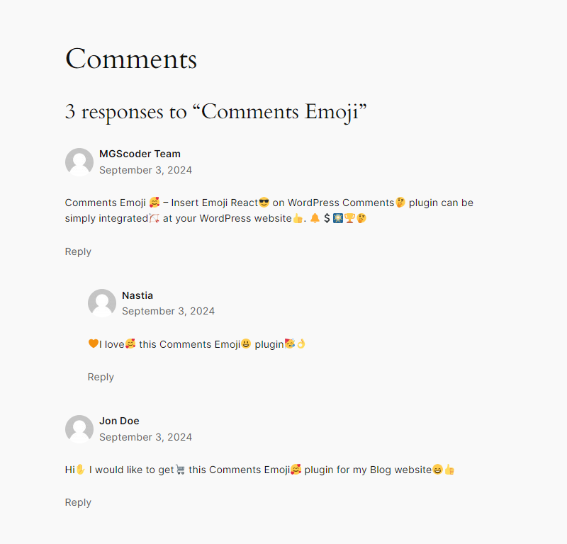 Comments Emoji Insert Emoji React On Ments By Mgscoder