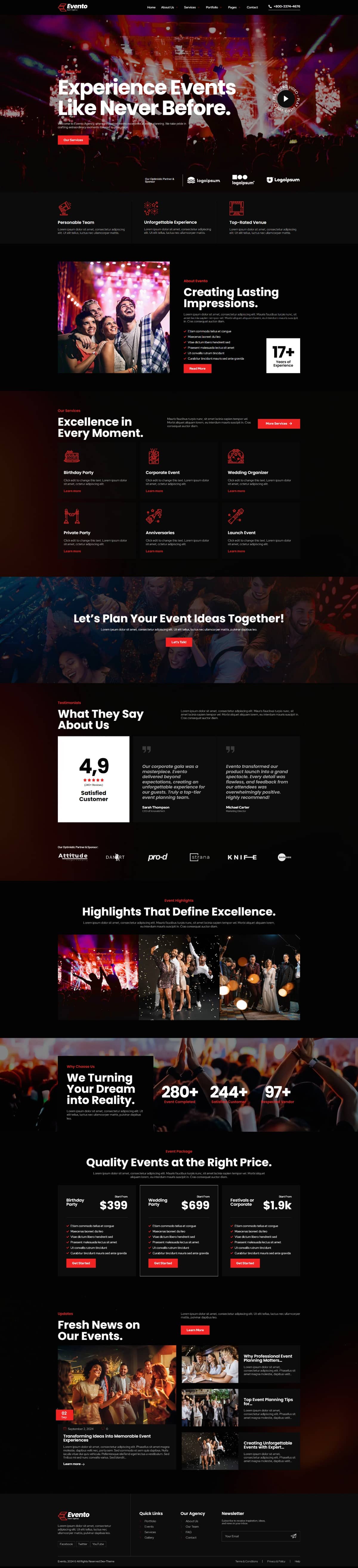 Evento - Event Agency Elementor Template Kit by Dex-Theme | ThemeForest