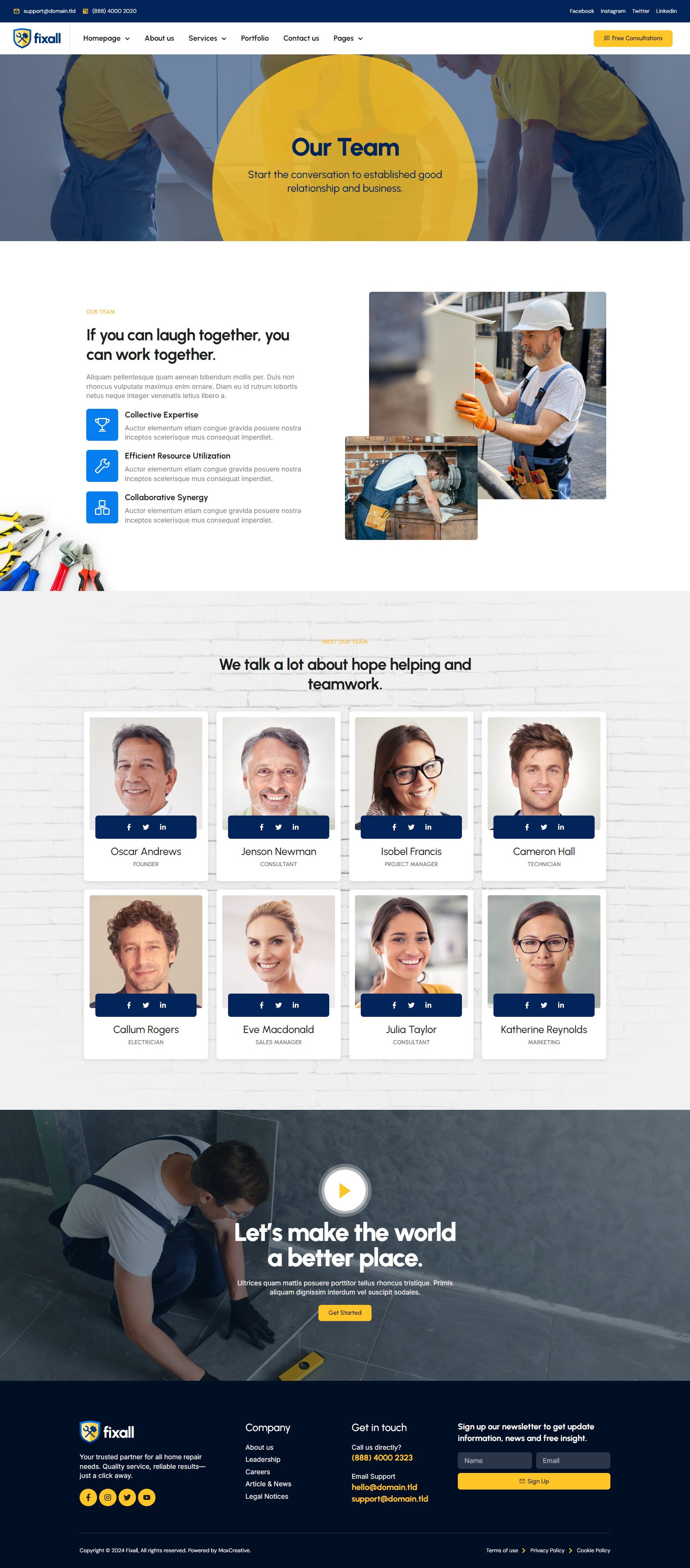 FixAll - Handyman & Repair Service Elementor Pro Template Kit by ...