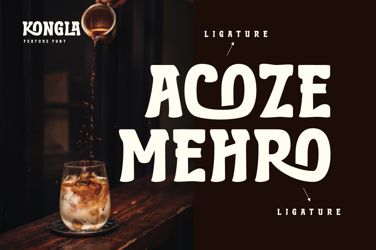 Kongla - Display Coffee Font, Fonts | GraphicRiver